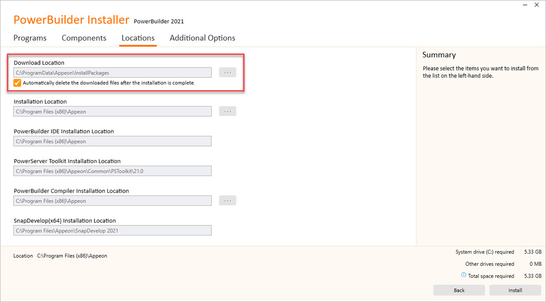 PowerBuilder/InfoMaker Installer fails to download files - - PowerBuilder Troubleshooting Guide